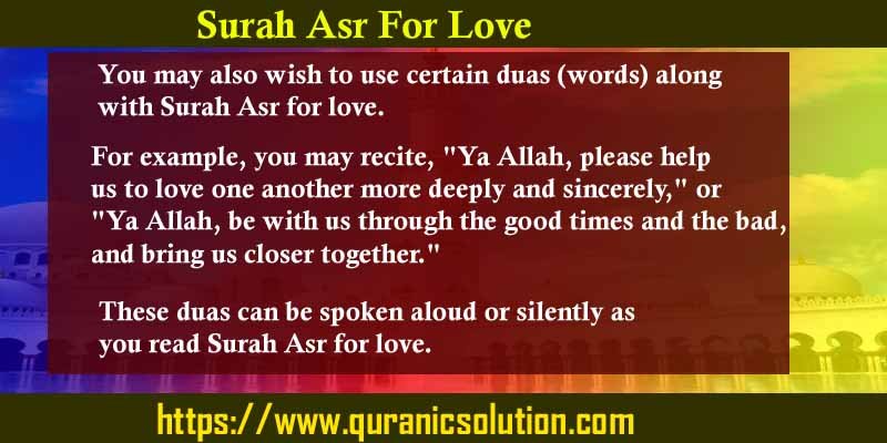 Surah Asr For Love- A Wonderful 3 Solution - Quranic Solution
